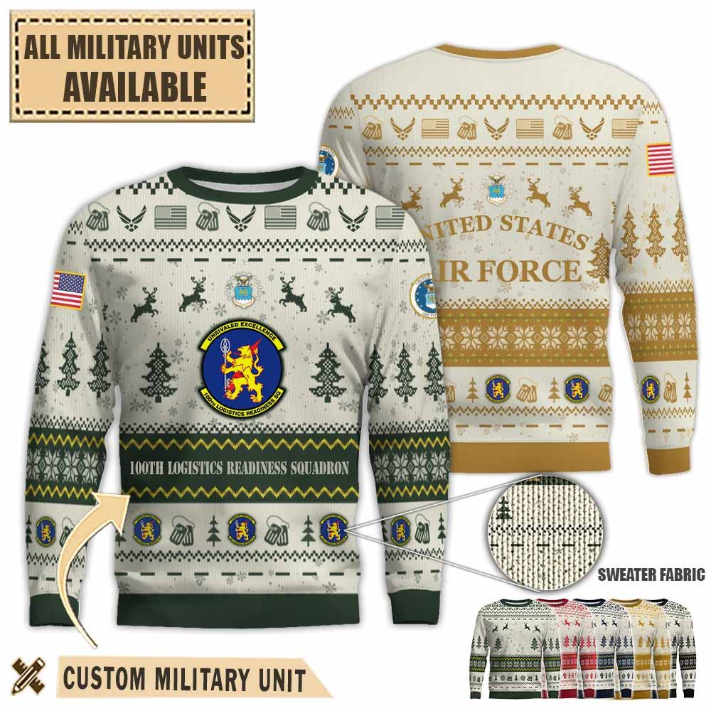 100th LRS Logistics Readiness Squadron_Premium Ugly Sweater – Proudly-Served: Military Apparels ...